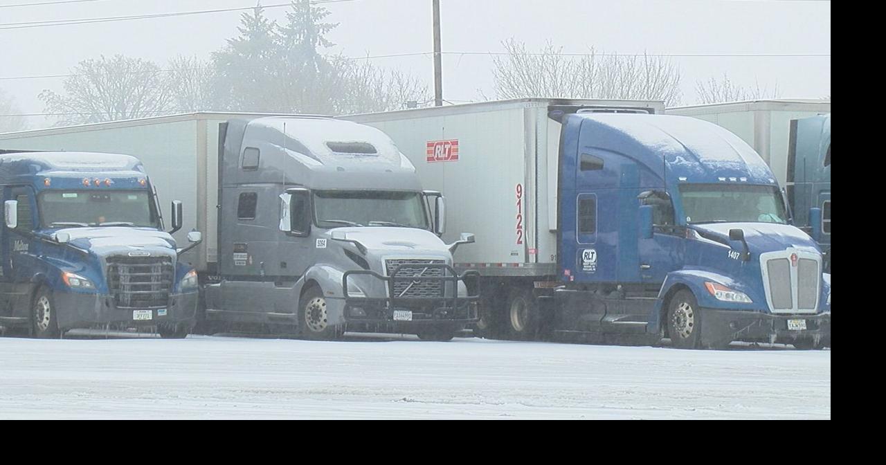Truck drivers are being extra cautious as ice and snow becomes a ...