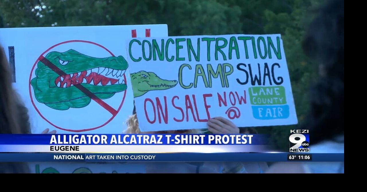 Alligator Alcatraz T-Shirt Protest | Video | kezi.com