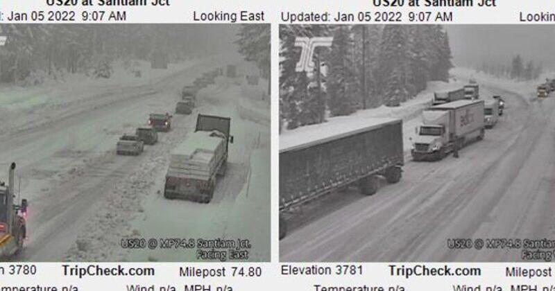 Santiam Junction reopens after crashes, snowy conditions | Local | kezi.com