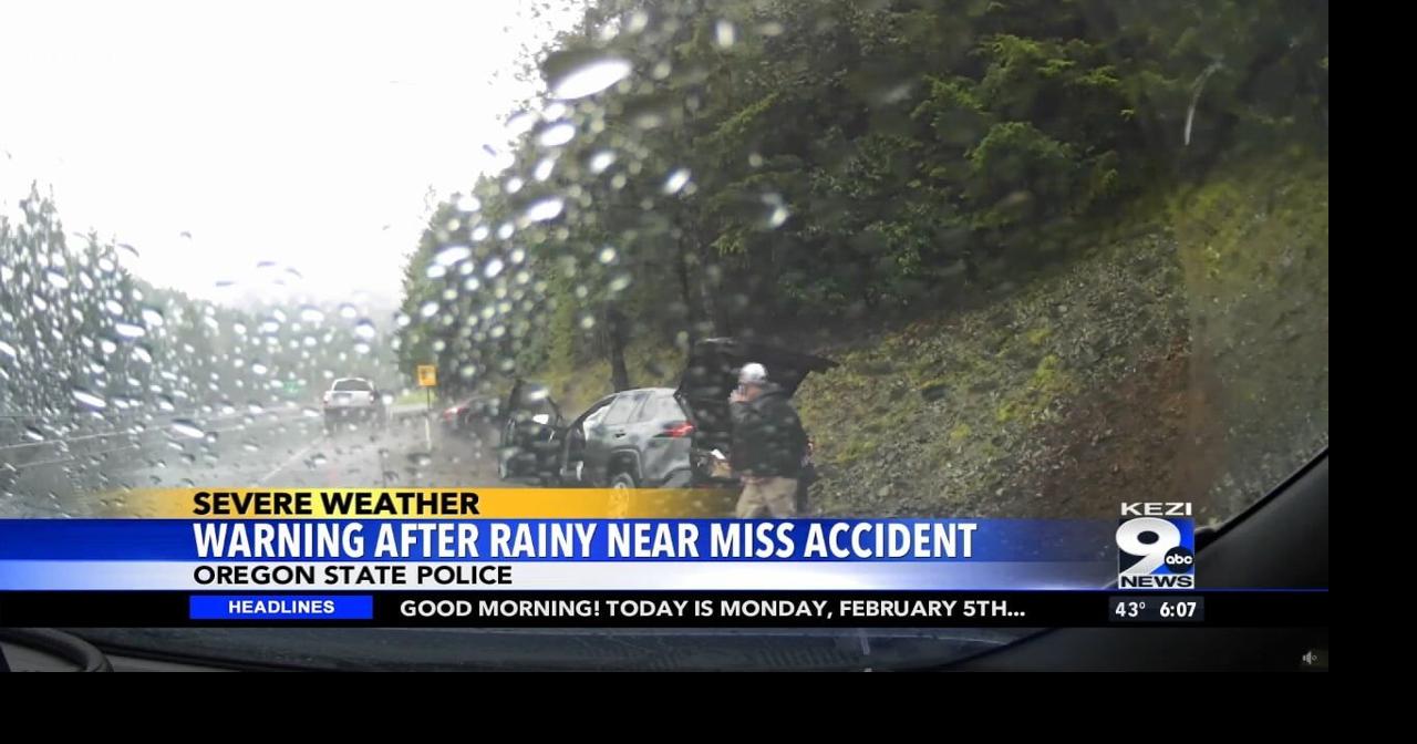 Caught on camera: OSP dashcam catches near miss on I-5 | Video | kezi.com