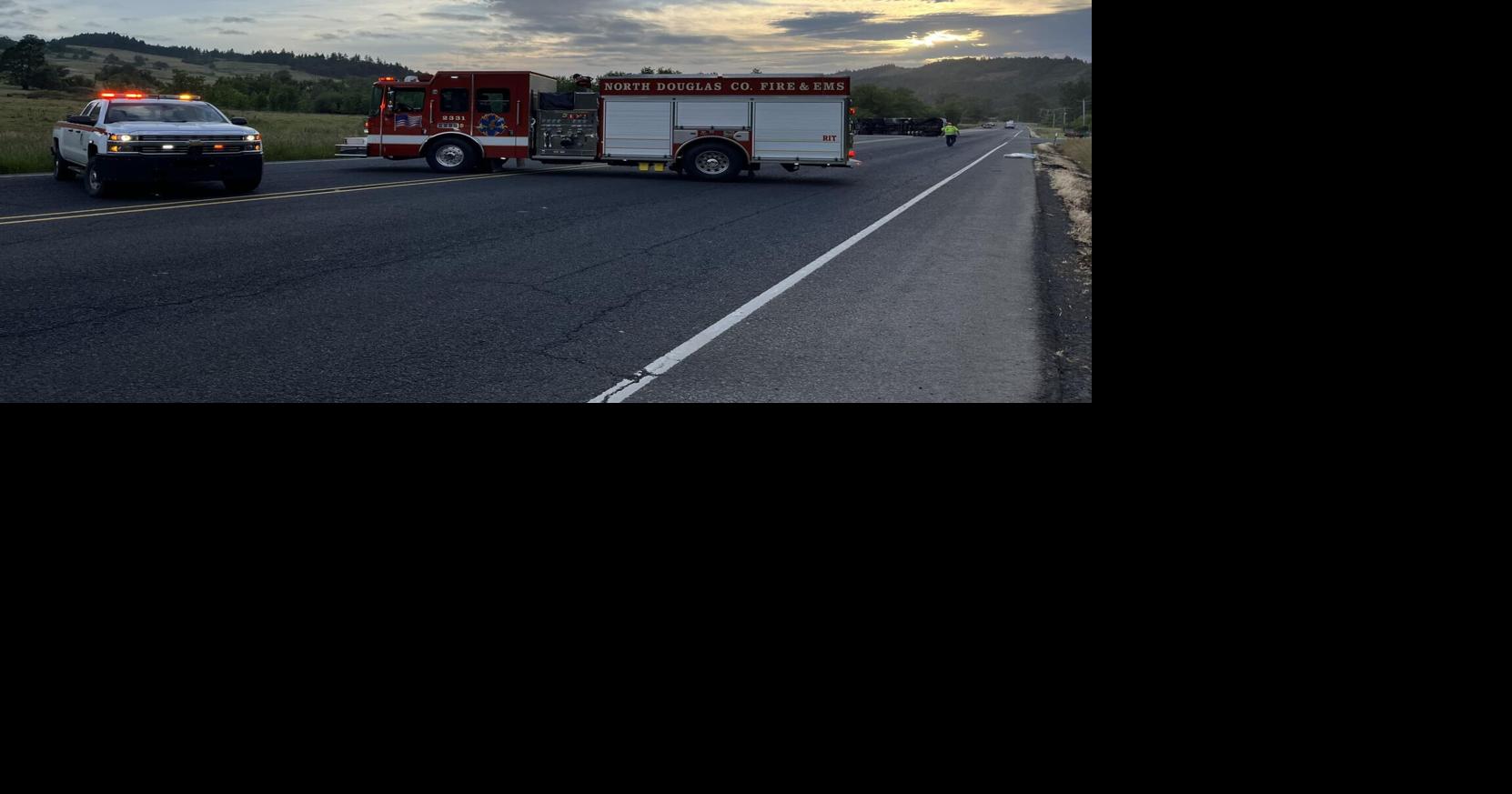 Highway 38 closed near Drain after semi-truck crash and fuel spill ...