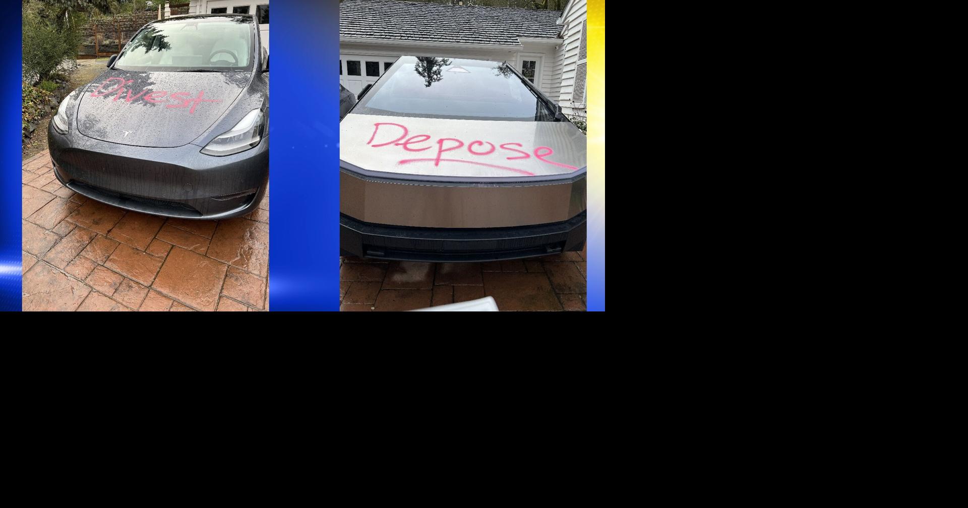 Eugene couple’s Tesla vehicles vandalized with spray paint | News ...