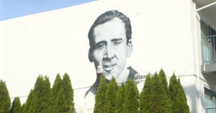 Nicolas Cage mural in South Eugene adds color to daily life | Local ...