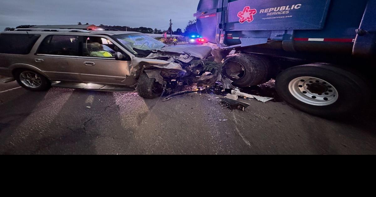 Driver sent to hospital after crash involving garbage truck | News ...
