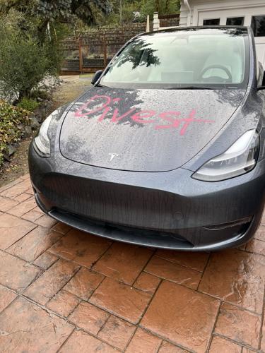 Eugene couple’s Tesla vehicles vandalized with spray paint | News ...