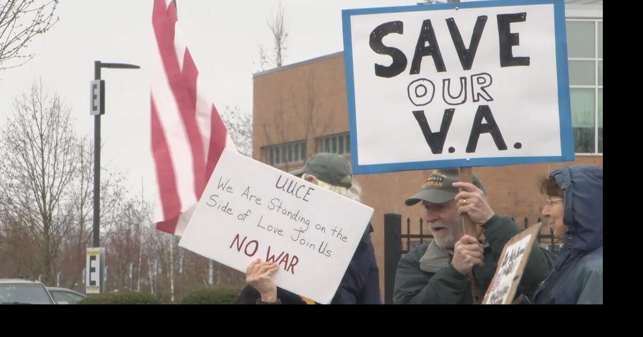 Veterans protest VA staff cuts as Trump administration plans layoffs ...