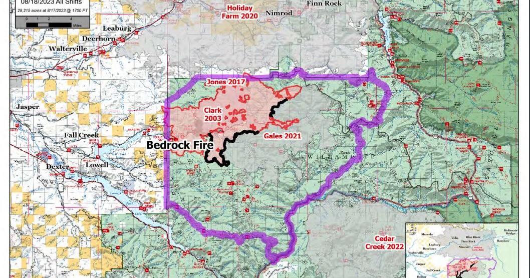 Shift in weather helping crews on Bedrock and Salmon fires | News ...