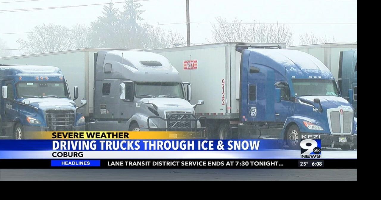 Driving trucks through ice and snow | Video | kezi.com