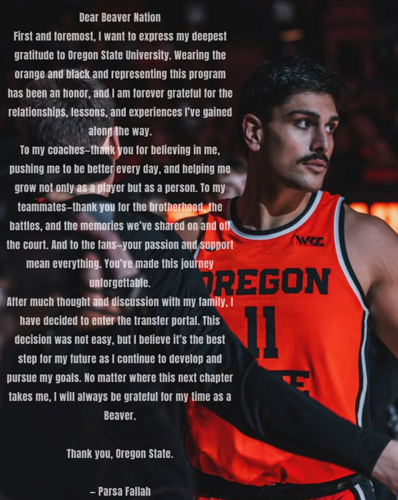 OSU MBB: Parsa Fallah becomes fourth Beaver to enter transfer portal ...