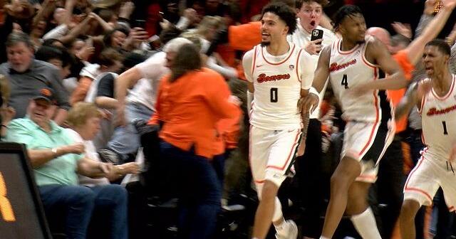 OSU MBB: Pope beats buzzer, Beavs beat No. 9 Arizona | Sports | kezi.com