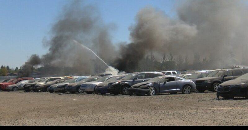 Witnesses react to car lot fire in Eugene | Local | kezi.com