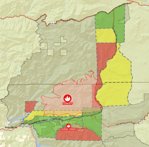 Evacuation notices for Lookout Fire downgraded as containment continues ...