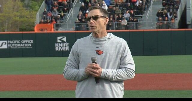 Legendary Beaver baseball head coach Pat Casey honored at Goss Stadium ...
