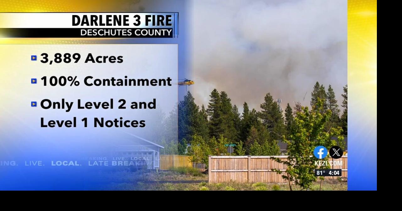 Darlene 3 Fire 100% contained | Video | kezi.com