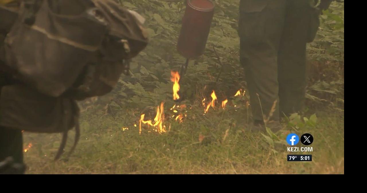 Firefighting crews on Chalk Fire using controlled burns to create fire ...