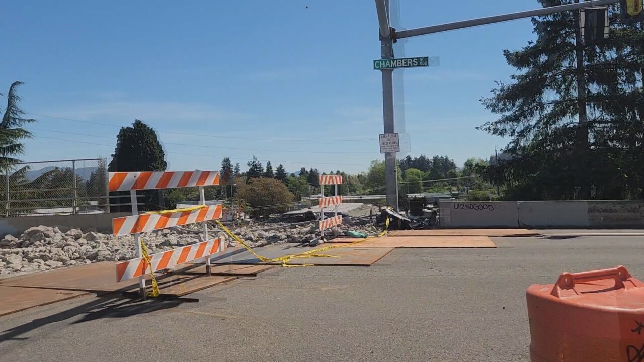 Construction and repairs continuing slowly at Chambers Bridge connector ...