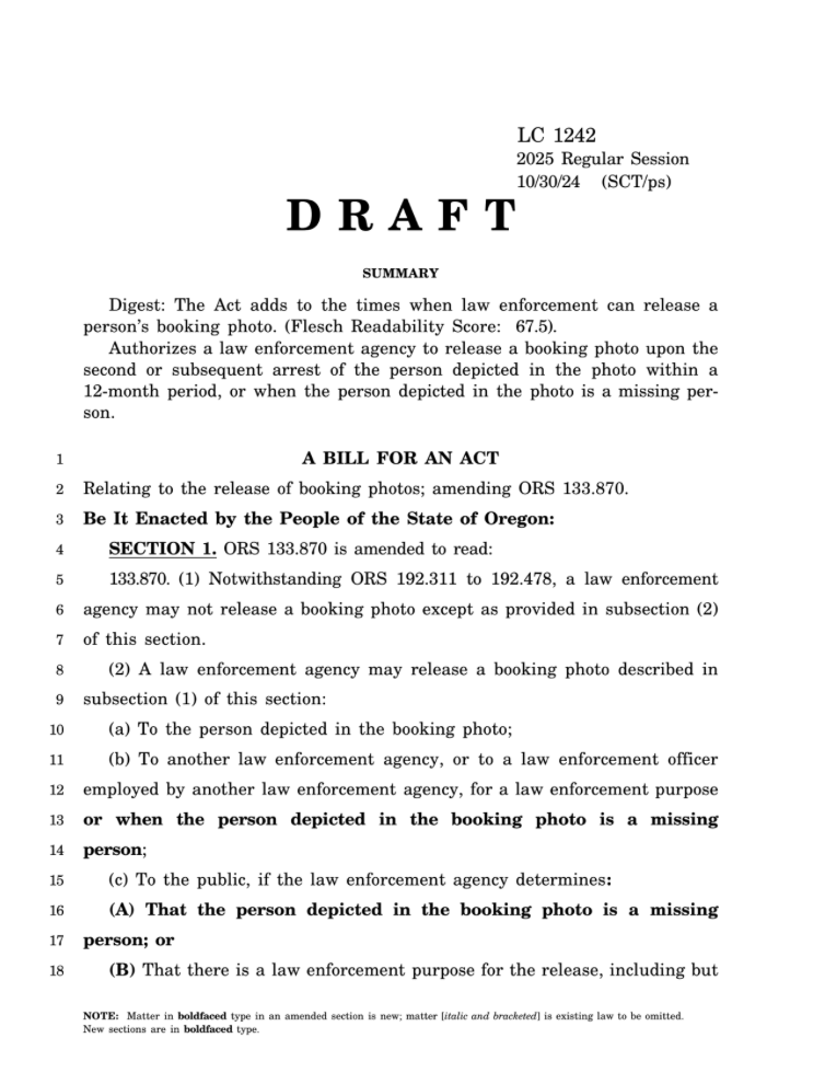 New bill proposed to allow mugshots to become more widely available ...