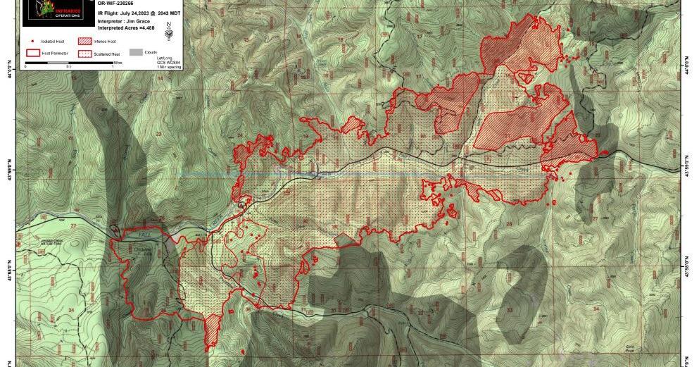 Bedrock Fire near Fall Creek grows to nearly 4,500 acres | News | kezi.com