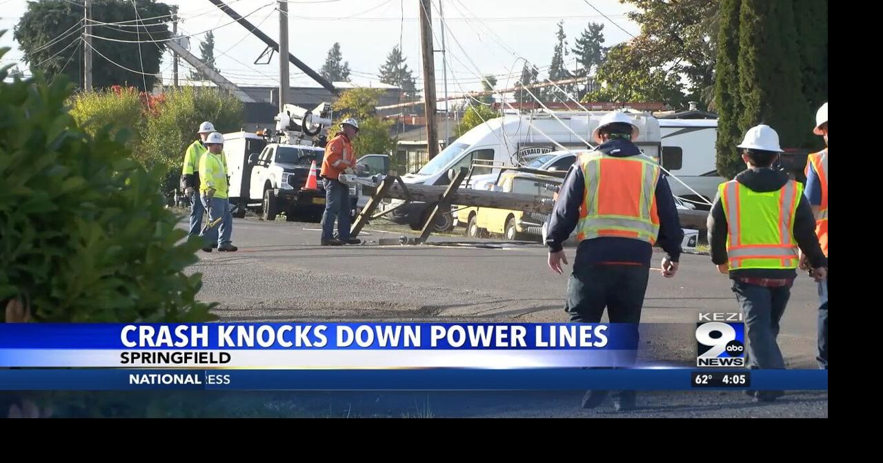 Crash Knocks Down Power Lines | Video | kezi.com