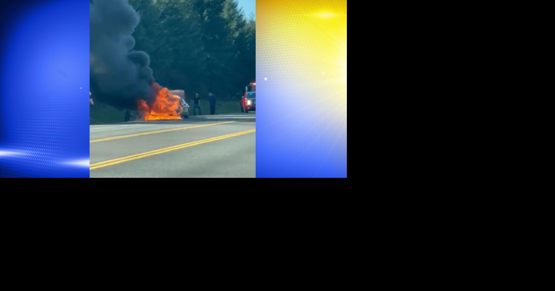 Firefighters quickly to Highway 58 vehicle fire, driver not injured ...