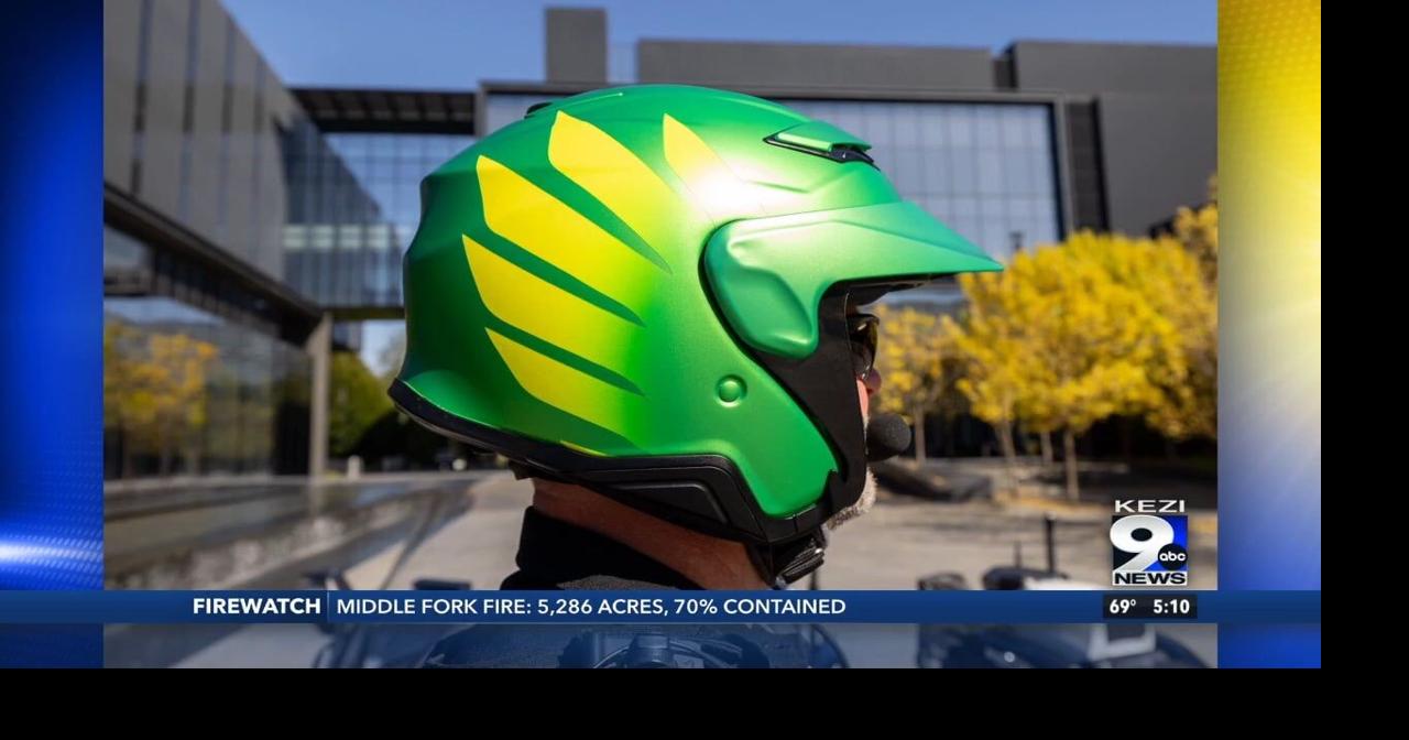 Eugene motorcycle police get Ducks green helmets | Video | kezi.com