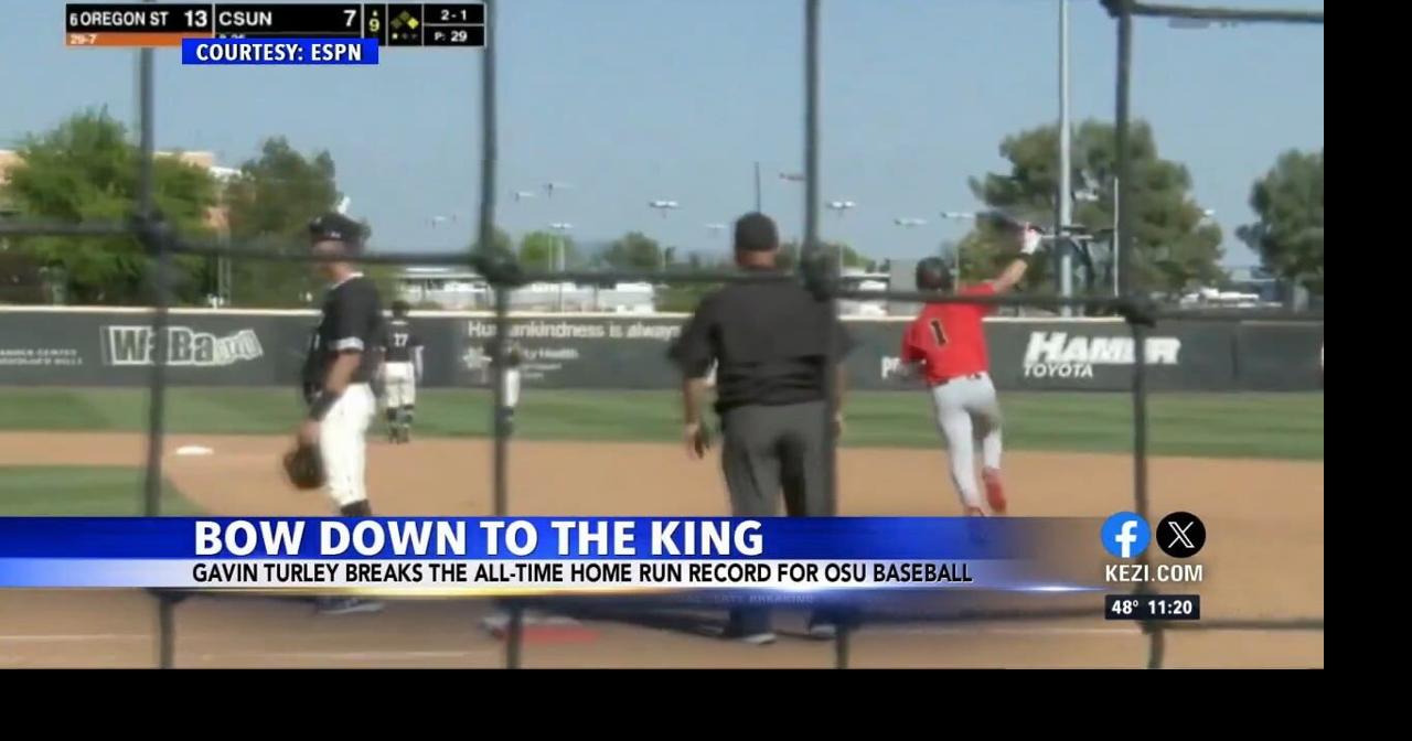 Gavin Turley breaks all-time home run record for OSU baseball | Video ...
