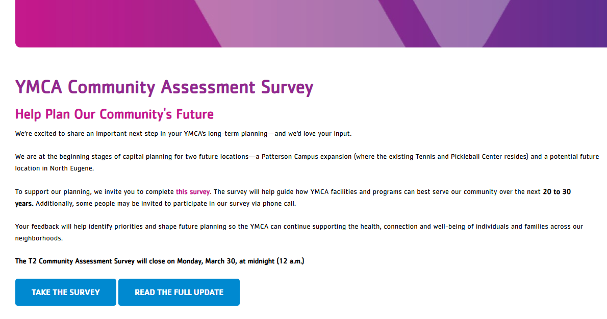 Over 2,000 respond so far to survey on Eugene YMCA's expansion plans ...