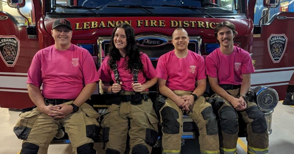 Lebanon firefighters dressing in pink in support of cancer awareness ...