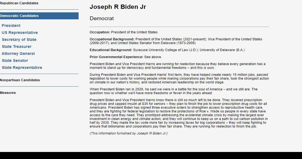 Voter's Pamphlet Example | | kezi.com