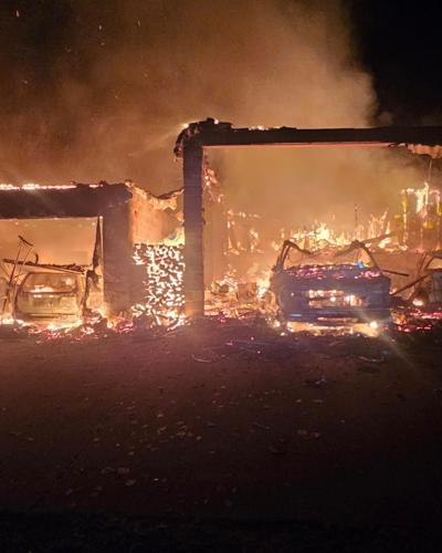 Firefighters battle massive Sweet Home blaze; 45,000 gallons of water ...