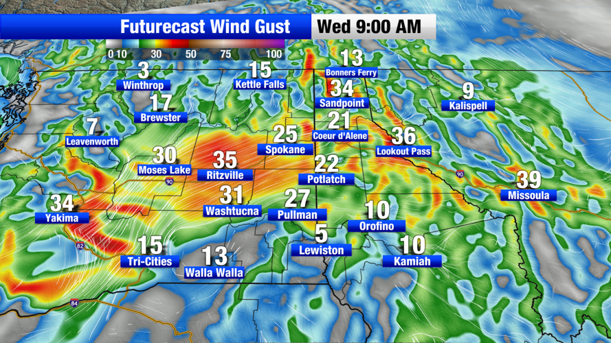 Gusty Winds Tuesday & Wednesday, Rain Wednesday Night | | khq.com