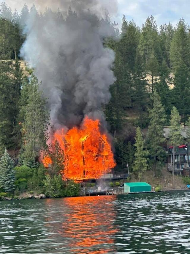 NLFD crews put out a fire on Hayden Lake | Spokane News | khq.com