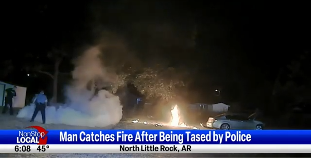 Man bursts into flames after being tased by police in Arkansas ...
