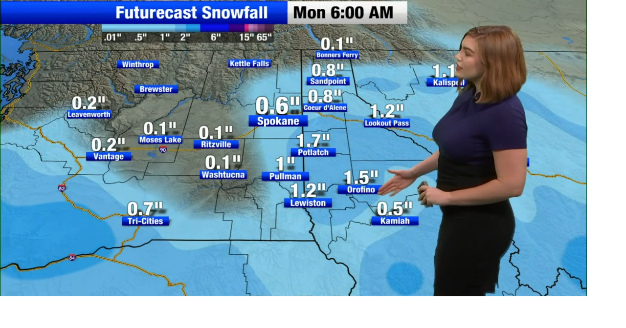 Light snow expected throughout parts of eastern Washington and north ...