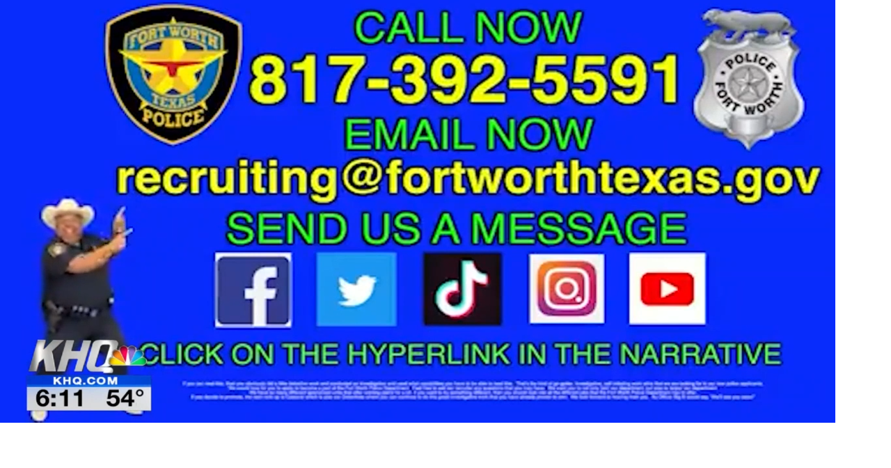 Forth Worth Police Department goes viral for their recruitment video ...