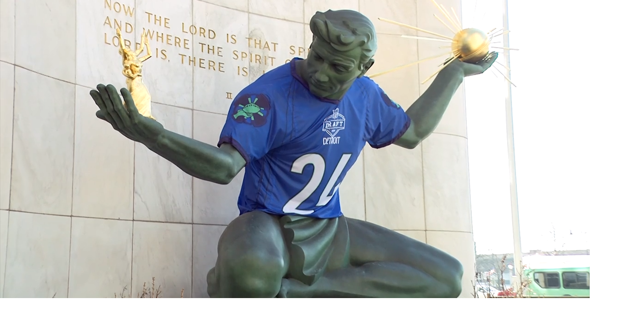 Visiting the Spirit of Detroit statue ahead of Gonzaga's NCAA ...