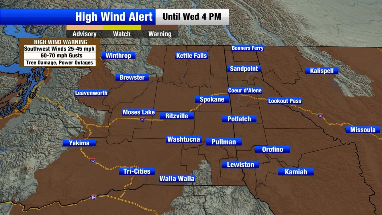 High wind warnings remain in place with strong gusts expected for the ...