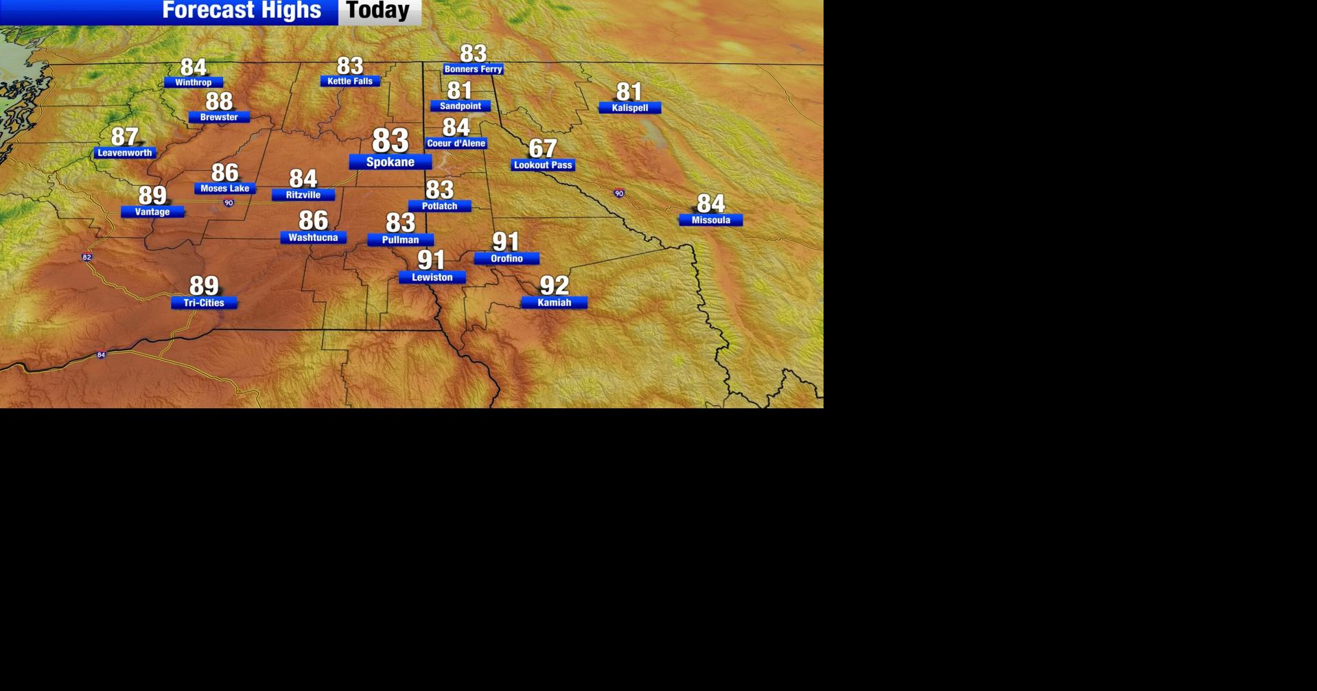 Brief break in between systems with sunshine and temperatures in the ...