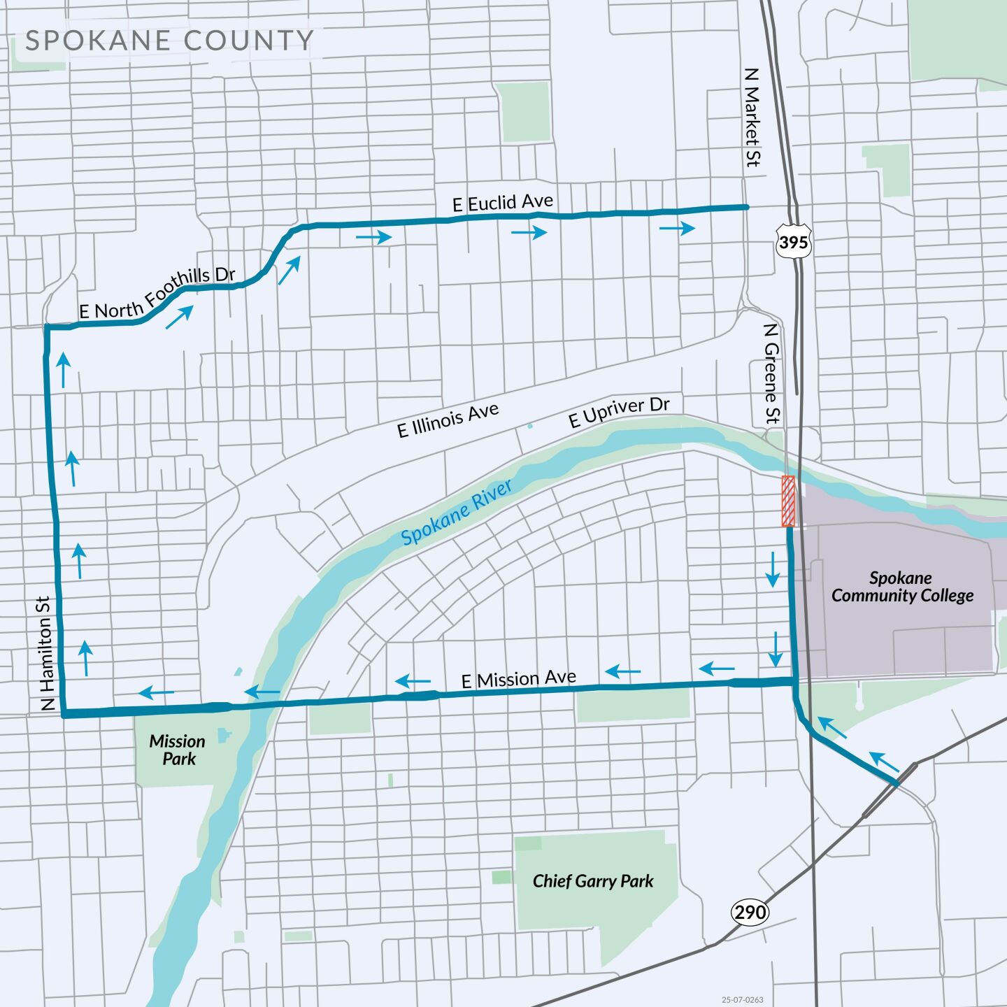 Greene Street northbound to close all week in Spokane for utility work ...