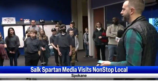 Behind the scenes of Salk Middle School students' news broadcast ...