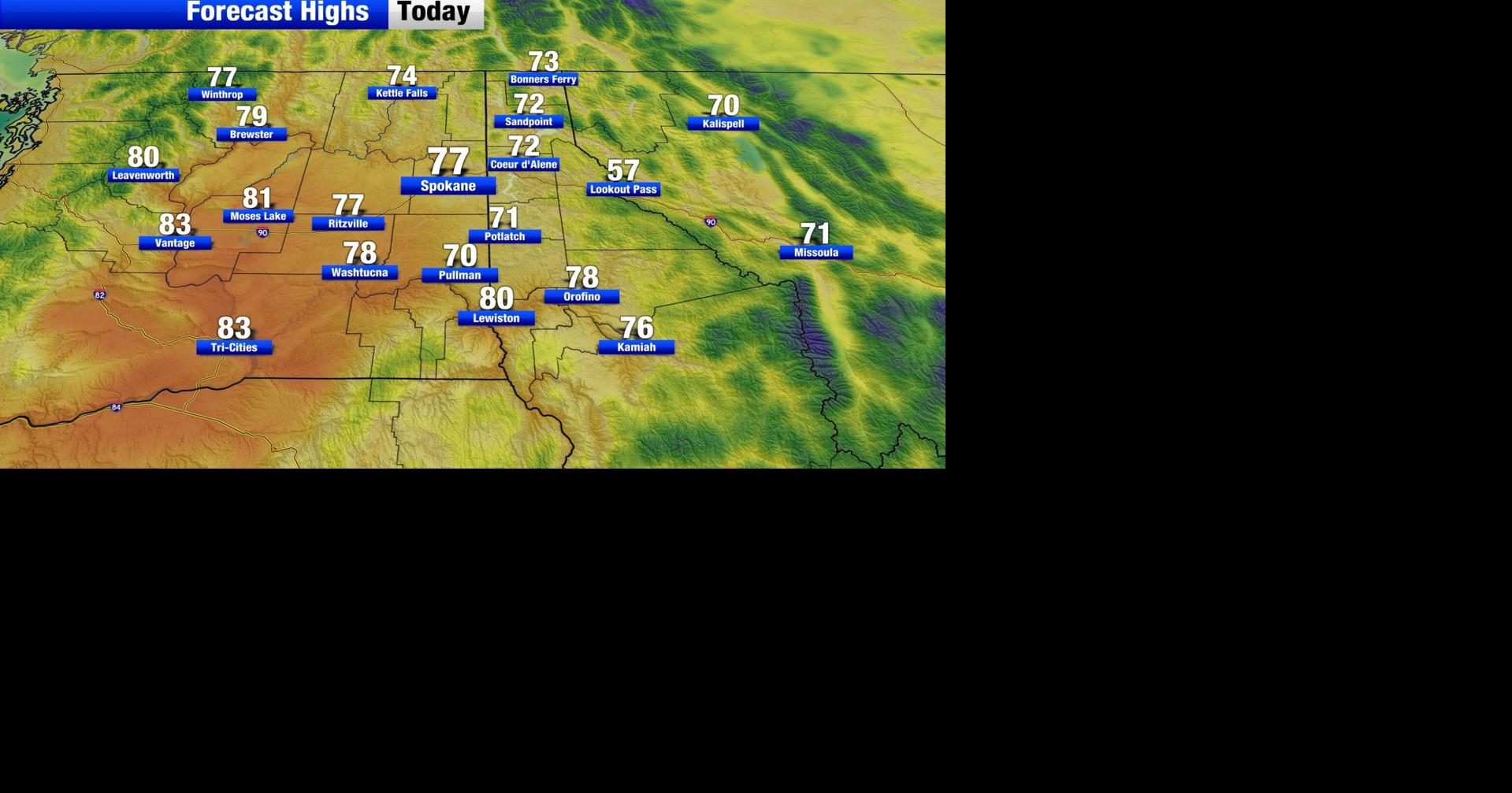 High pressure brings sunshine and warm temperatures to the region ...