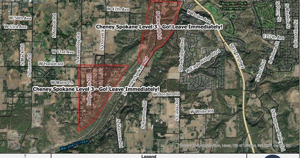 Evacuation Map Cheney fire | | khq.com
