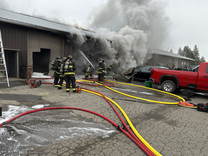 Spokane firefighters respond to structure fire on East Holyoke Avenue ...