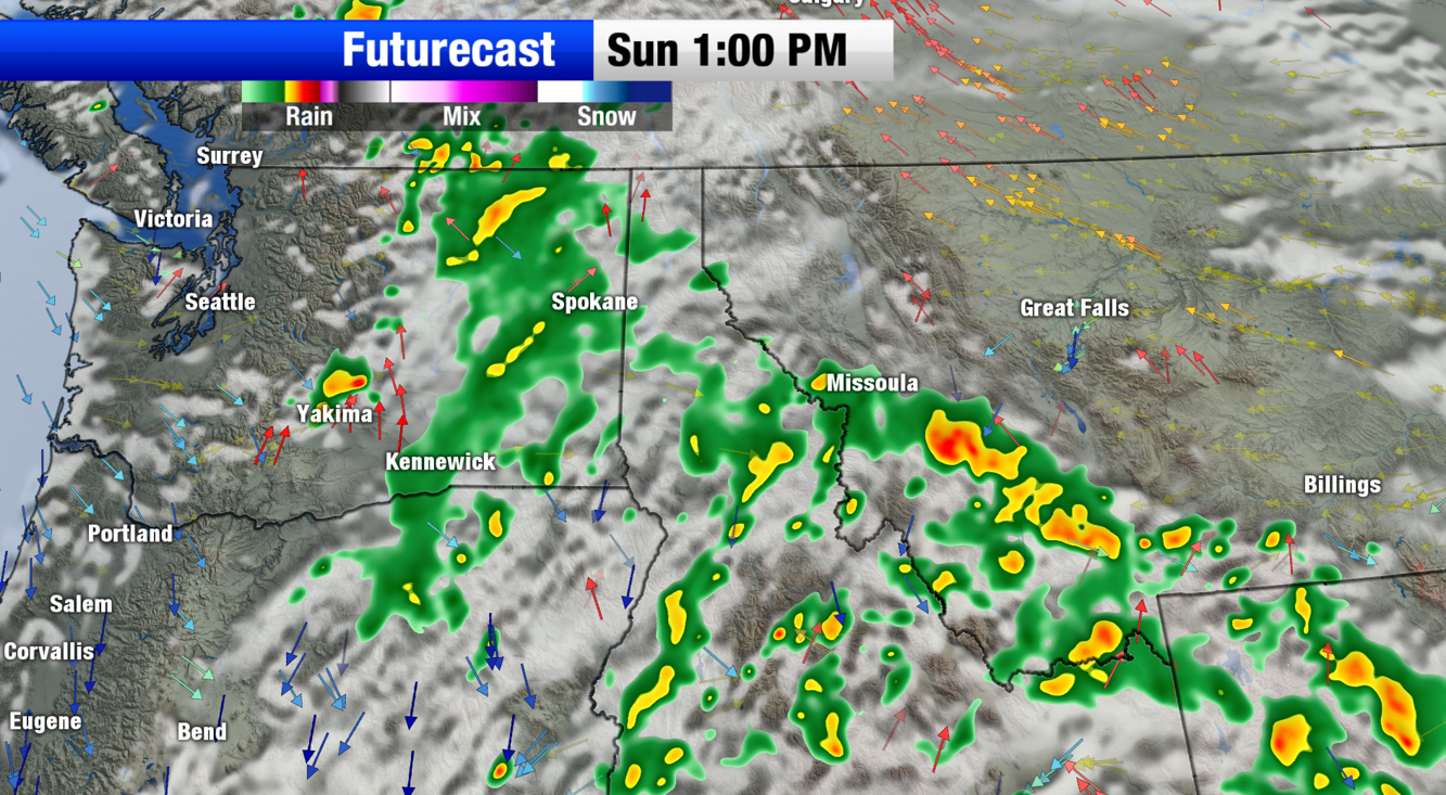 Slight chance of showers and thunderstorms Sunday afternoon, evening across Inland Northwest ...