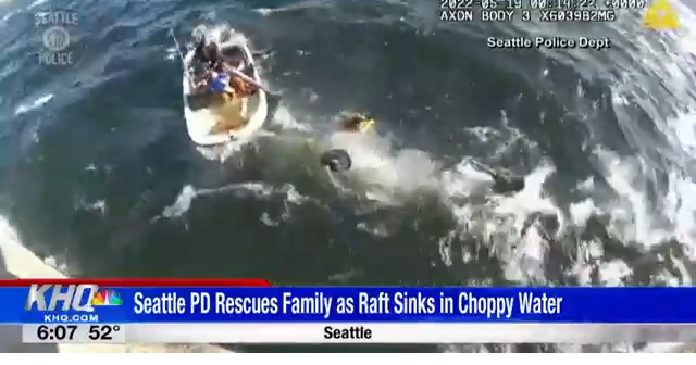 Seattle family rescued as raft sinks in choppy water | Spokane News ...