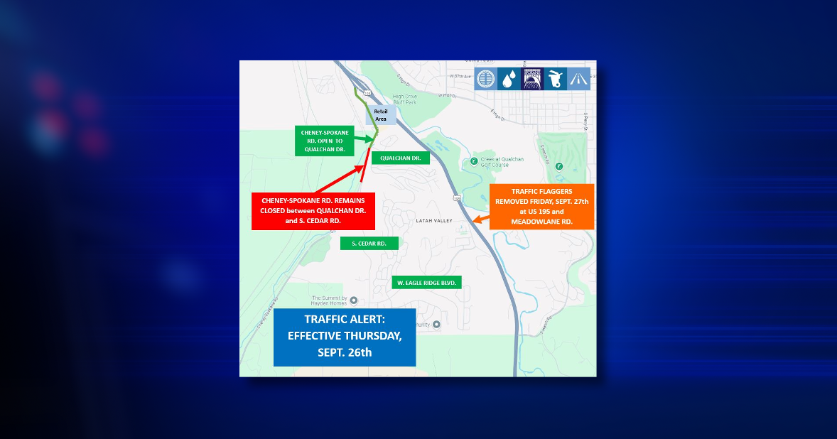 Cheney-Spokane Road reopening with key updates for commuters | Spokane ...