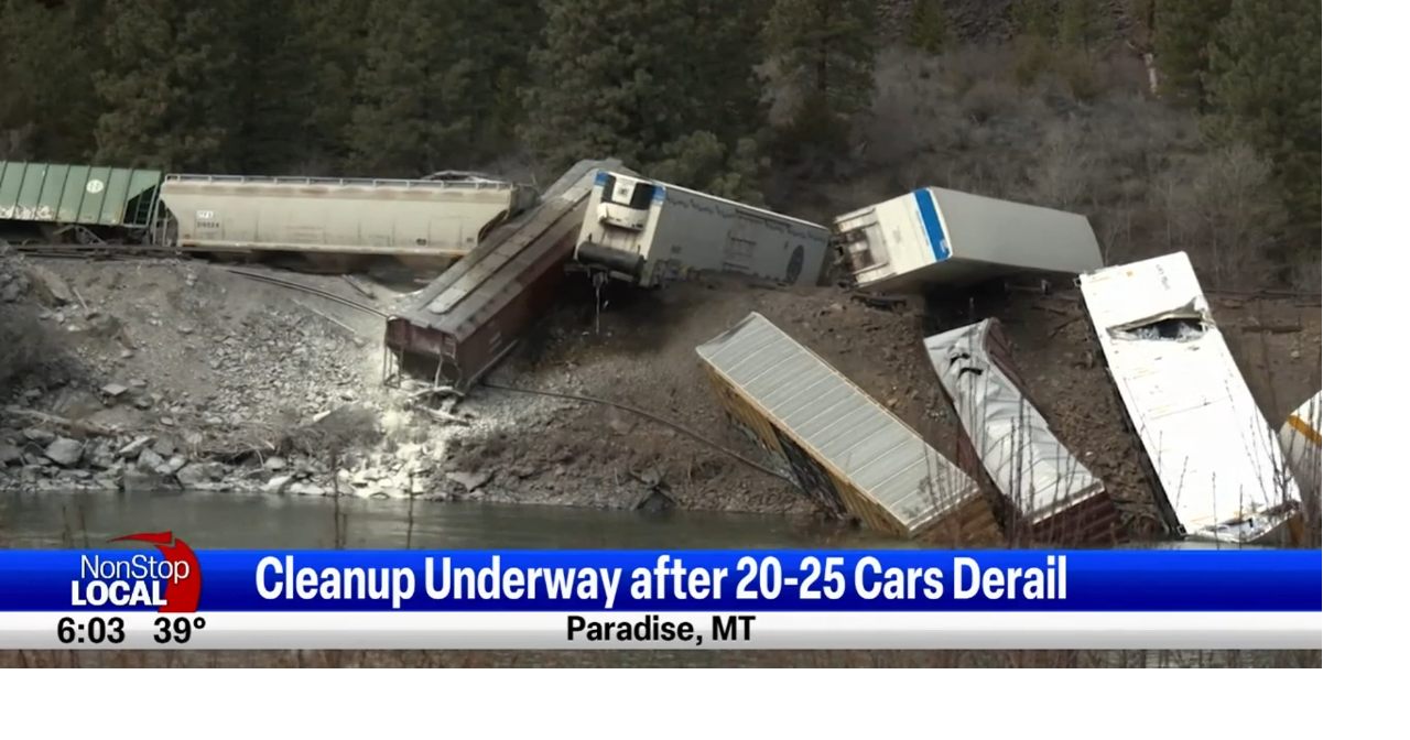 Cleanup underway following train derailment in Montana | Spokane News ...