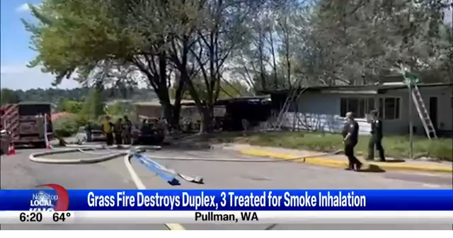 Grass fire destroys duplex in Pullman, 3 treated for smoke inhalation ...