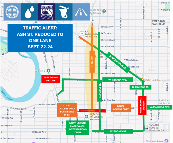 Construction to prompt closures on North Ash Street and Rockwood ...