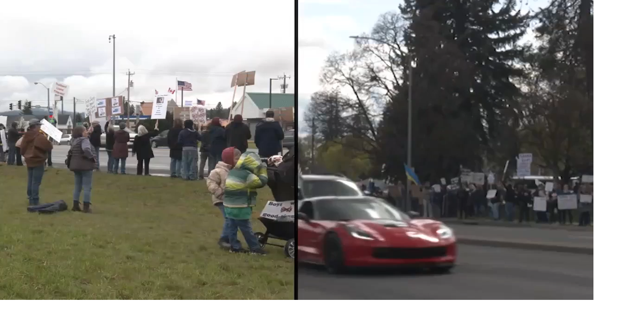 Spokane protesters rally at B.A. Clark Park against Trump ...